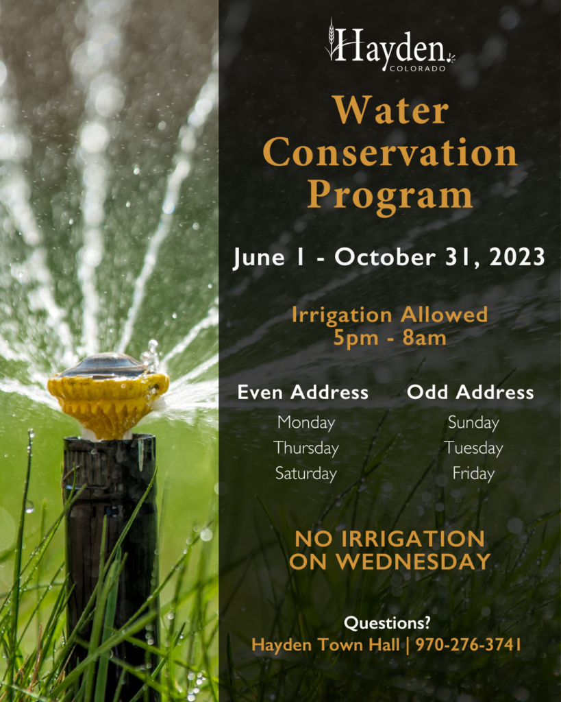 Town of Hayden, Colorado | Hayden Water Conservation Program